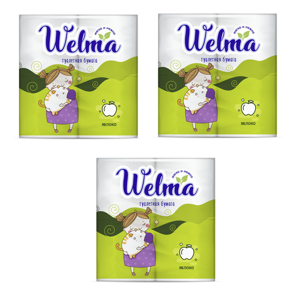 Welma Туалетная бумага 4 шт купить на OZON по низкой цене (1795887013)