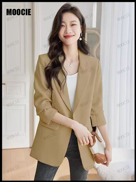 Жакет Женский MOOCIE желтый Полиэстер, размер 52 Аппликация свободный Длинный Пуговицы ...