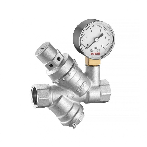 Регулятор давления воды 3/4 с фильтром и манометром ViEiR купить на OZON по низкой цене (1837086486)