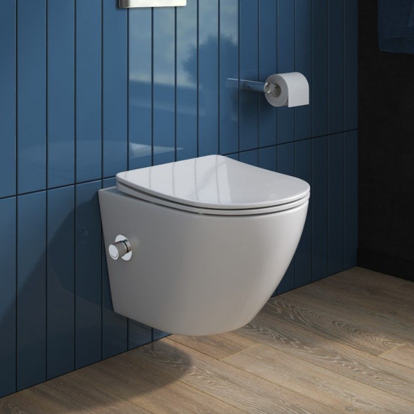 Унитаз BelBagno UNO BB3105CHR-BS/SC с функцией биде, смесителем и ...