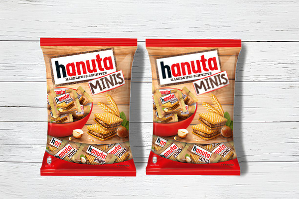 Вафли Hanuta Mini/Ханута Мини,2 пачки по 200 гр купить на OZON по ...