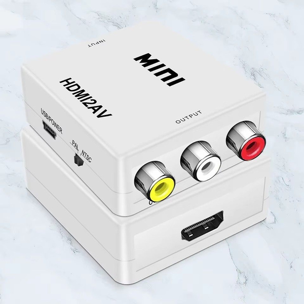 Конвертер HDMI - RCA, адаптер HDMI - AV 3RCA CVB Composite Video - Audio Converter поддерживает ...