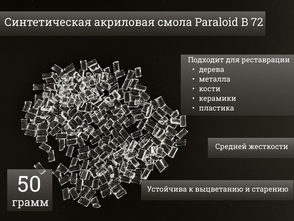 Синтетическая акриловая смола Paraloid B 72, 50 гр. купить на OZON по ...