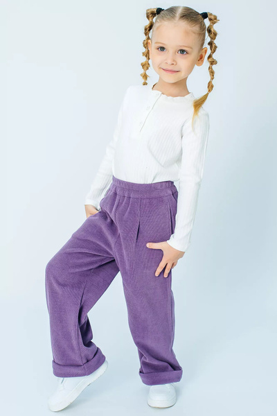 Брюки Девочки Colabear фиолетовый, размер 116 Демисезон купить c доставкой на OZON по низкой ...