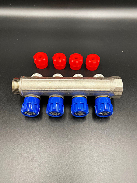 Коллектор с регулирующими вентилями 4 выхода VALFEX 3/4"x1/2" ,арт.VF.560.N.0504 купить на OZON ...