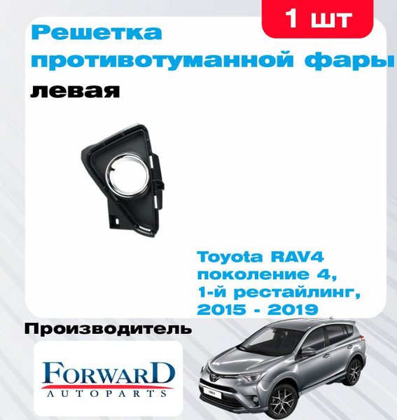 Решетка противотуманной фары левая Тойота Рав 4 (2015-2019)купить c ...