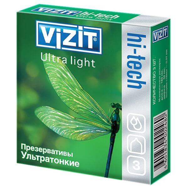 VIZIT Презервативы Hi-tech Ultra light тонкие № 3 купить на OZON по ...