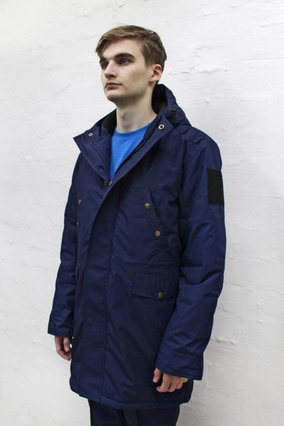 Куртка Мужской VOEN 36 синий отложной Полиэфир, Вискоза, размер 52, 54 Длинный Демисезон ...