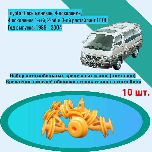 Клипса крепежная автомобильная, 10 шт. купить c доставкой на OZON по ...