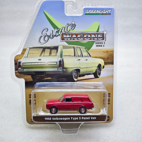 Машинка GreenLight 1/64 Station Wagon Series 2-1968 Volkswagen T3 Panel Van- Velvet red Die-cast ...