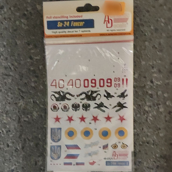 Декаль тип 24 Fencer (2 листа) 1/48 AD 48-01 Authentic Decals купить на ...