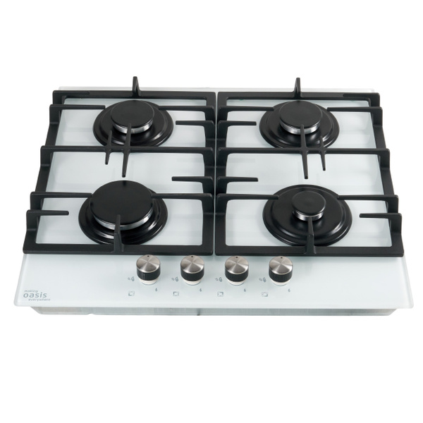 Встраиваемая газовая варочная панель making Oasis everywhere P-GEW белая, 4 конфорки ...