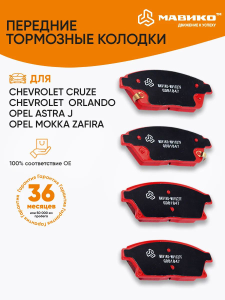 Колодки тормозные передние Шевроле, Опель, Chevrolet / OEM 13412810 ...