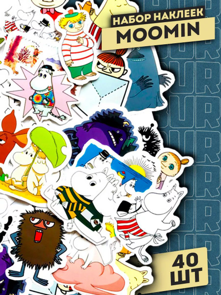 Набор самоклеящихся виниловых наклеек Moomin 40 шт. купить на OZON по ...