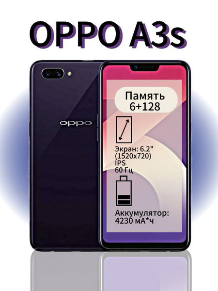 Смартфон OPPO A3s 128 ГБ 6 ГБ Черный IPS 2 SIM купить c доставкой на OZON по низкой цене ...