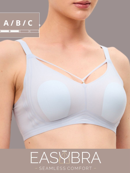 Бюстгальтер Женский EASY BRA мягкая чашка без каркаса, с мягкой чашкой, размер 80B, 80C голубой ...