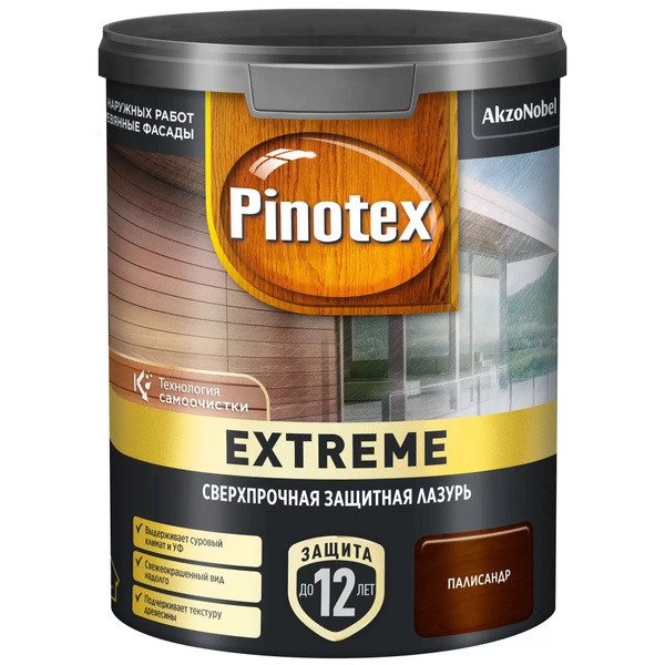 Лазурь для дерева Pinotex Extreme палисандр, 0,9 л купить на OZON по ...