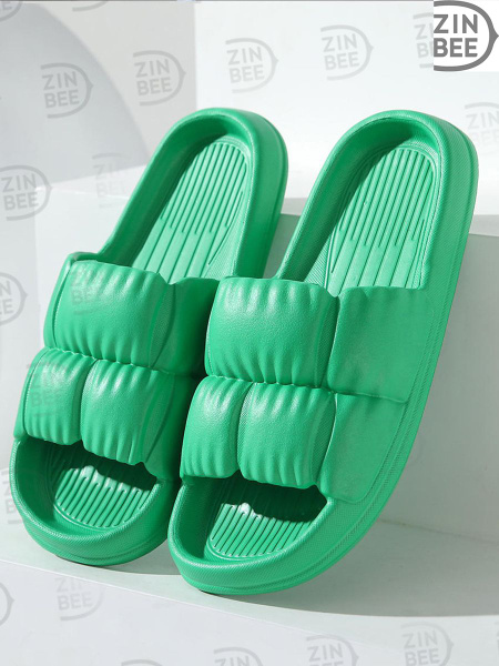 Тапочки Мужской, Женский ZinBee, размер 38, 39 зеленый Кисточки Закрытый нос Китай На любой ...