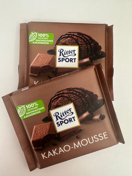 Ritter Sport Шоколад молочный Kakao-Mousse 2шт х 100 гр купить на OZON ...