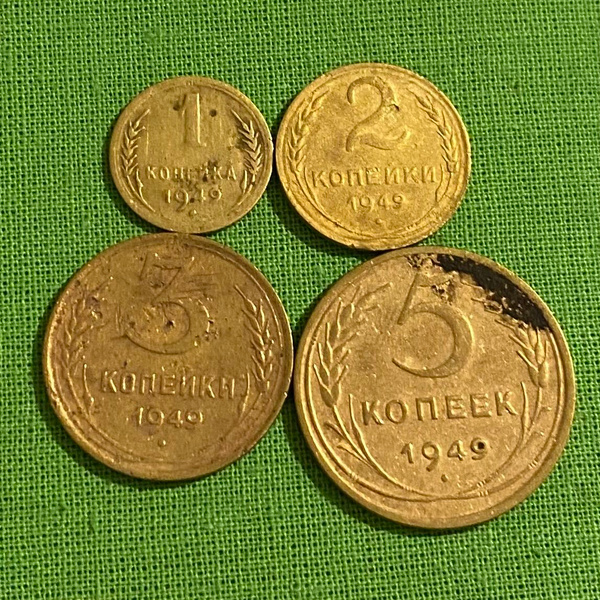 Набор монет СССР 1 2 3 5 копеек 1949 года, из обращения, оригинал купить на OZON по низкой цене ...