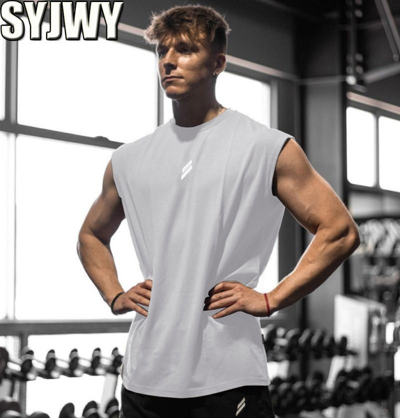 Майка Мужской SYJWY светло-серый, размер 56 Лавсан Повседневный Китай свободный купить c ...