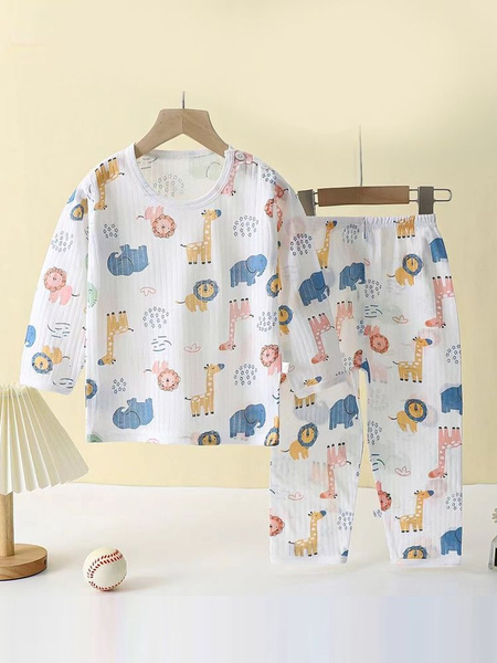 Домашний комплект Девочки, Мальчики BCATON Хлопок, размер 74 средне-серый меланж ...