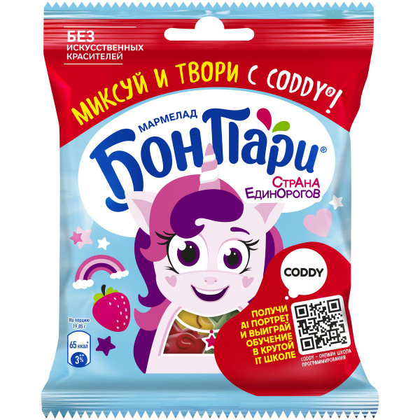 БОН ПАРИ® Страна единорогов. Мармелад жевательный фигурный со вкусом ...