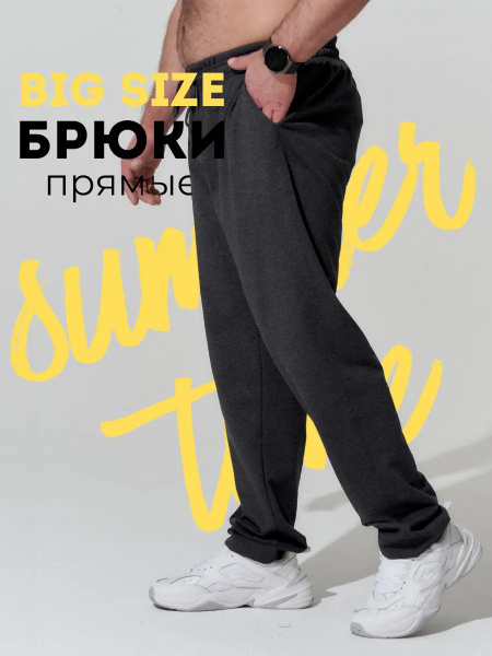 Брюки Мужской MR. BIGMAN темно-серый меланж Хлопок, Полиэстер Офисный/школьный, размер 62 ...