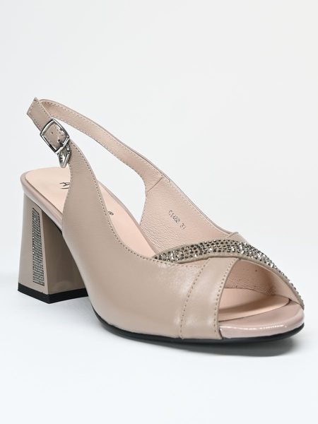 Босоножки Женский Ascalini Стандартный средний (до 9 см) Натуральная кожа, размер 41 9 Лето ...