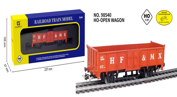 Грузовой Вагон Ho-Open Wagon для Железной дороги HanFly Metal Model ...