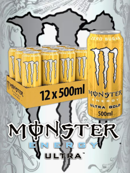 Monster Energy Ultra Gold без сахара 12 Х 500 мл. купить на OZON по ...
