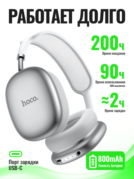 HOCO W55 Plus 2025 Наушники беспроводные большие накладные с ...