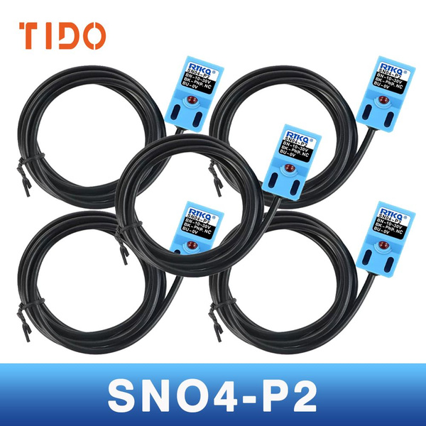 Датчик 5 шт индуктивный бесконтактный SN04-P2,срабатывание сбоку 4мм ...