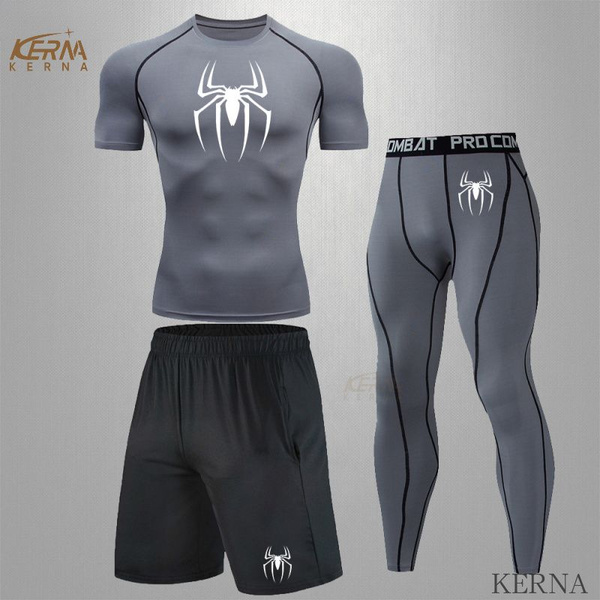 Рашгард Мужской KERNA серый Длинный, размер 56 Полиэстер, Спандекс облегающий Разноцветный ...