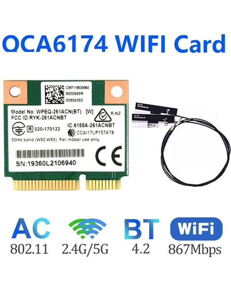 Wi-Fi QCA6174 (карта + 2 антенны) купить на OZON по низкой цене ...