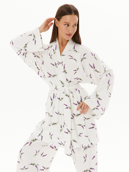 Комплект одежды Женский Mimi Pajamas Повседневный белый, лавандовый ...