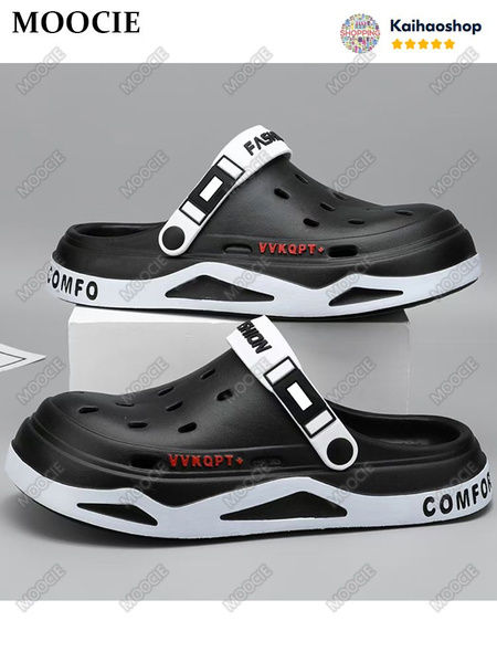 Тапочки Мужской, Женский MOOCIE, размер 40, 41 черный Толстая подошва Лето купить c доставкой на ...