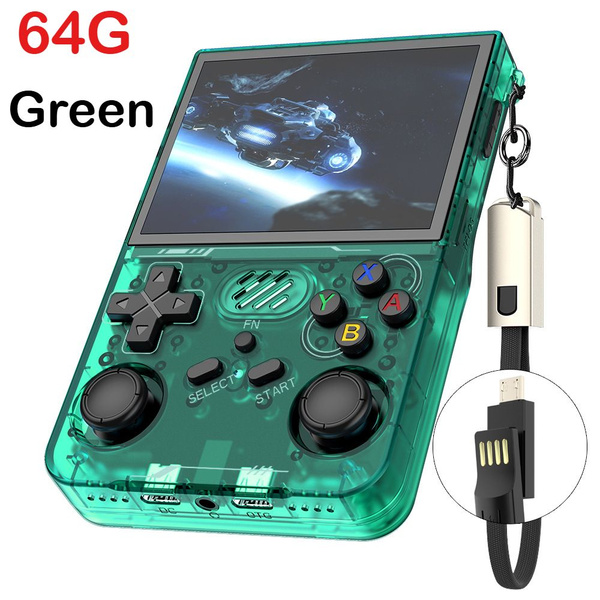 Портативная игровая консоль R36XX в стиле Ретро с системой Linux, 3,5-дюймовый IPS, 64 ГБ, 128 ...