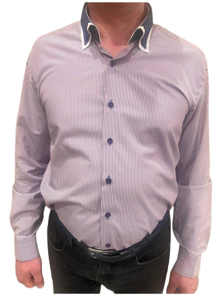 Рубашка Мужской DAST CARDIN светло-сиреневый Короткий Хлопок, Вискоза ...