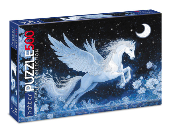 Пазл Hatber Premium 500 элементов 480х330 мм матовая ламинация, 3D фольга Волшебный Пегас купить ...