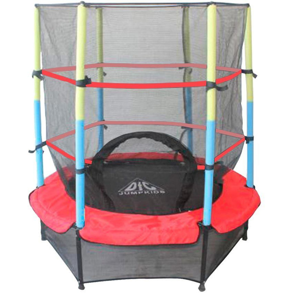 Батут DFC DFC Jump Kids 55" красно-синий- желтый купить на OZON по низкой цене (2120132186)