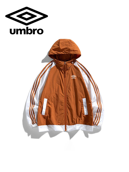 Ветровка Мужской, Женский UMBRO Карманы красно-оранжевый V-образный Полиэфирное волокно, размер ...