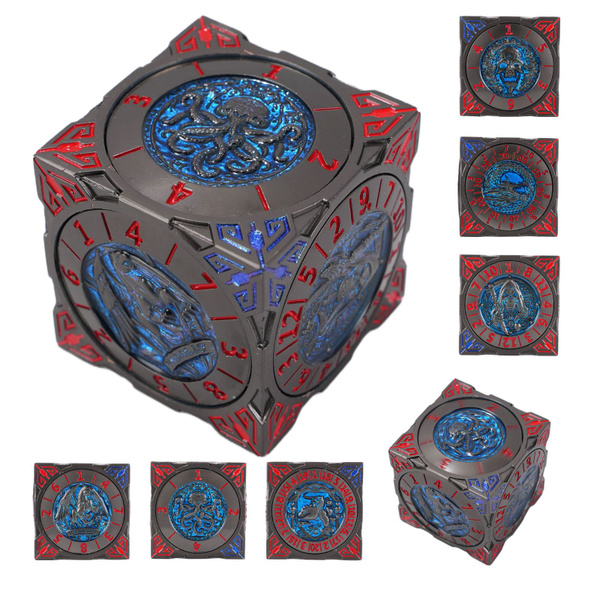 2025 Новые DND Spinner Dice, металлические кубики 7-в-1 с трехмерным ...