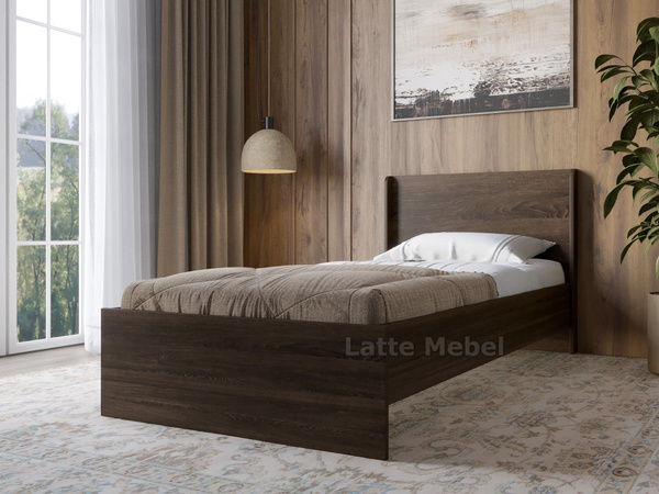 Односпальная кровать Parma 80х190 см, с матрасом SLEEP FLEX S, ЛДСП (Дуб Кантербери) купить на ...