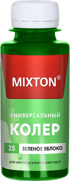 Колер для краски MIXTON / Микстон паста универсальная, цвет зеленое яблоко, 0.1л / строительство ...