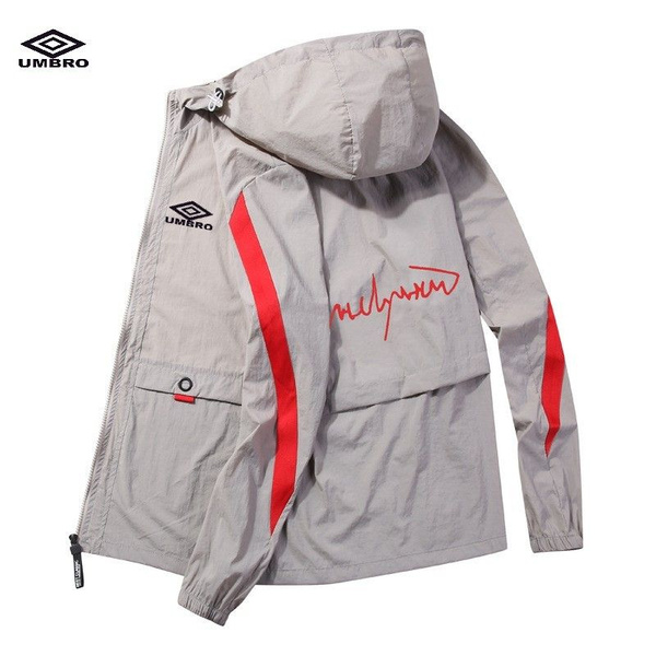 Ветровка Мужской, Женский UMBRO рубиновый Полиэстер, размер 48, 50 На любой сезон облегающий ...