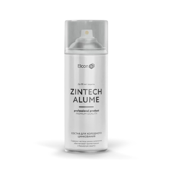 Состав для холодного цинкования аэрозоль "ZINTECH ALUME" СЕРЕБРИСТЫЙ ...