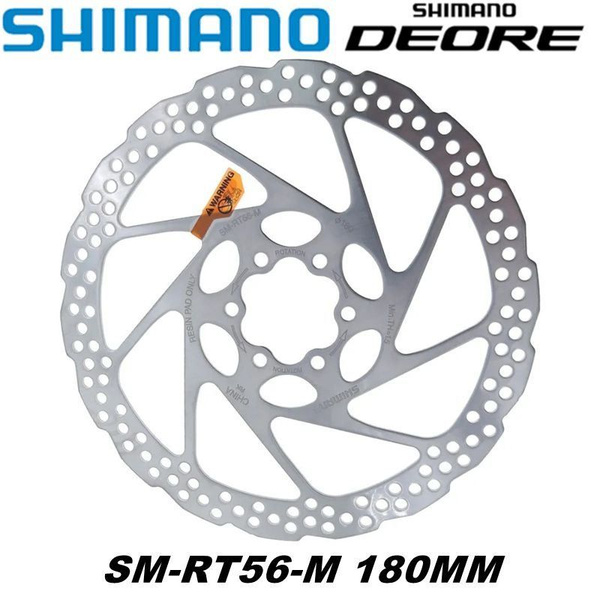 Тормозной диск Shimano SM-RT56, 180мм, крепление 6 болтов, нержавеющая ...