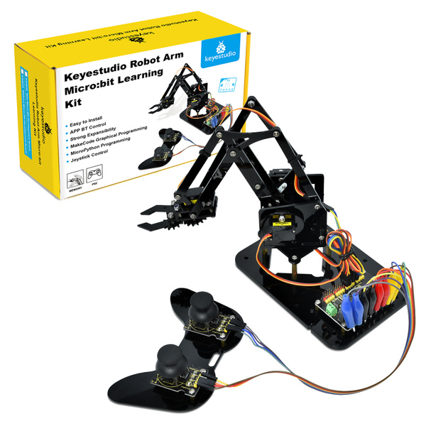 Keyestudio 4DOF Robot Arm Starter Kit Microbit V2 для micro bit купить на OZON по низкой цене ...