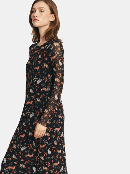 Платье Женский Zolla черный Повседневный Длинный Полиэстер, размер 52 купить c доставкой на OZON ...